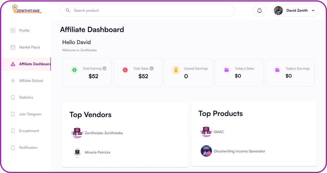ZenithStake - Nigeria's No1 Playground For Super Affiliates